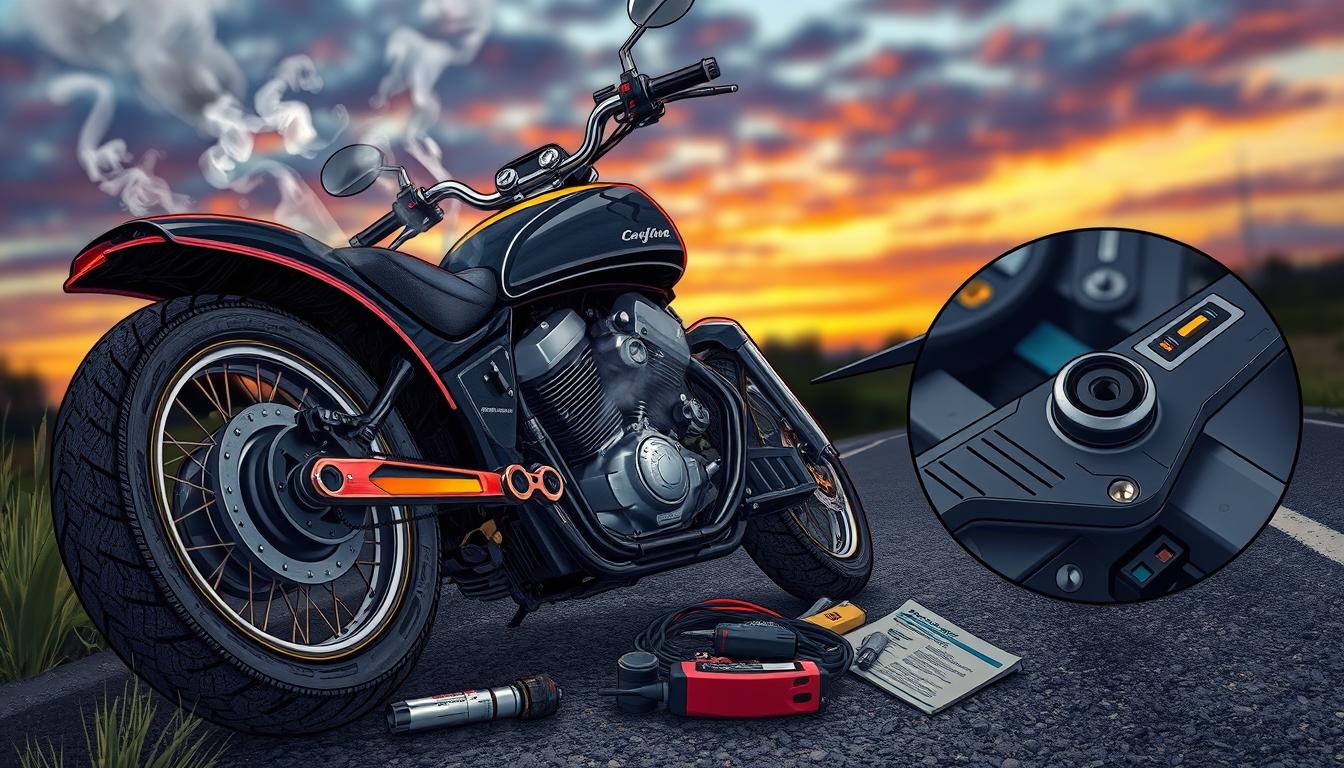 Moto qui ne démarre pas et fait un bruit de mitraillette : solutions